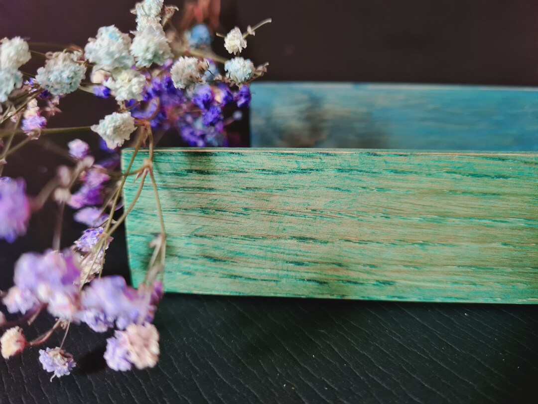 Emerald Green and Peacock Green Handles From Natural Wood Drawer Pulls ...