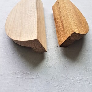 Half Moon Semicircle Handles, Wooden Pulls, Furniture Hardware, Knobs ...