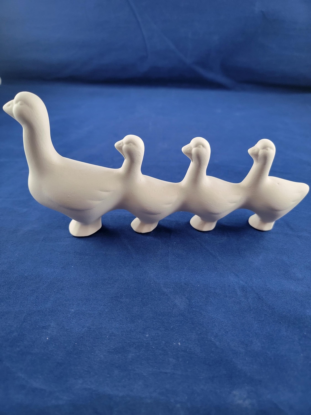 Ceramic Geese, Ceramic Row of Geese, Geese Figurines, Ready to Paint, U ...