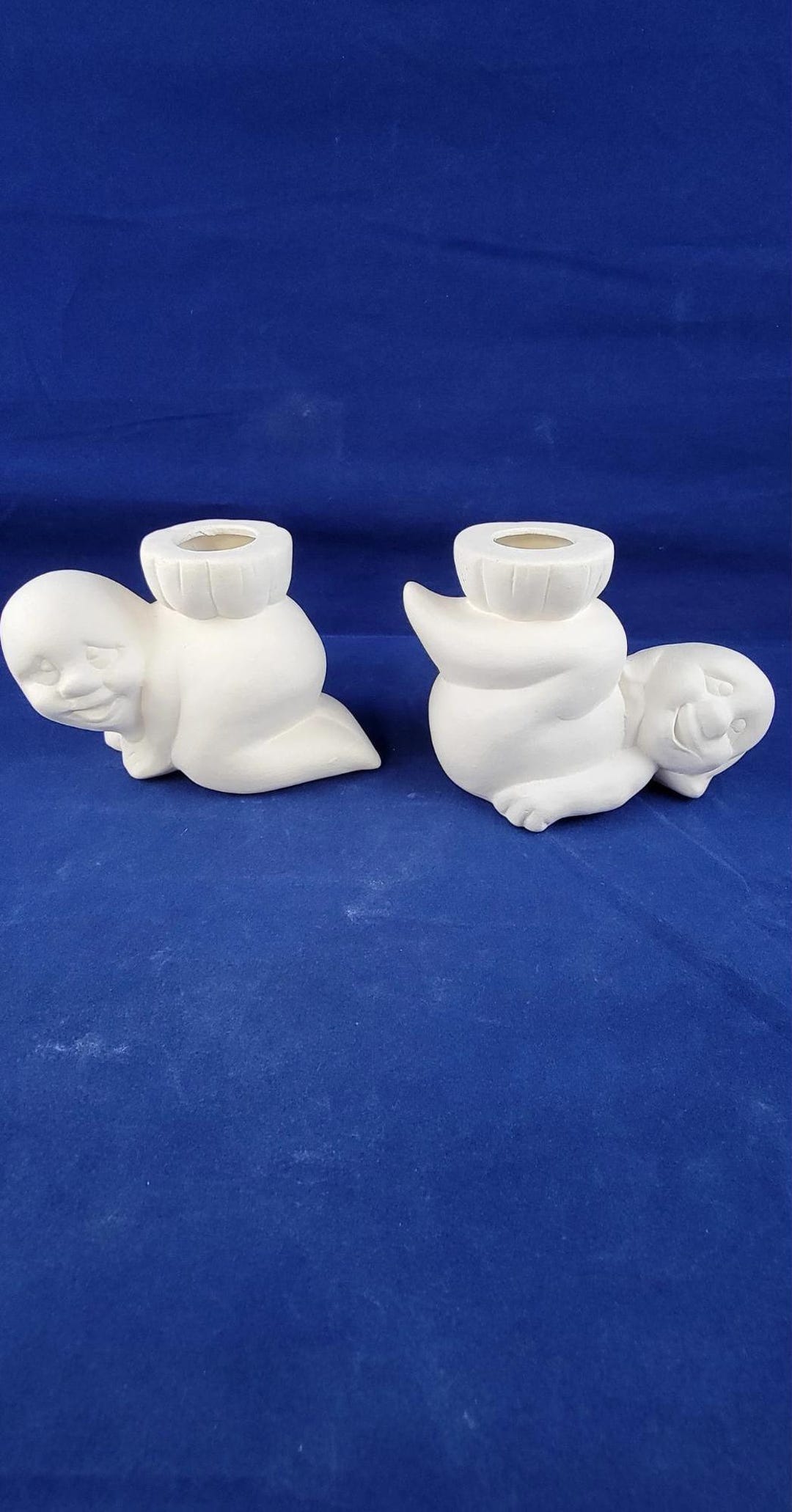 Ceramic Ghosts, Ceramic Ghost Candle Holders, Halloween Candle Holders ...