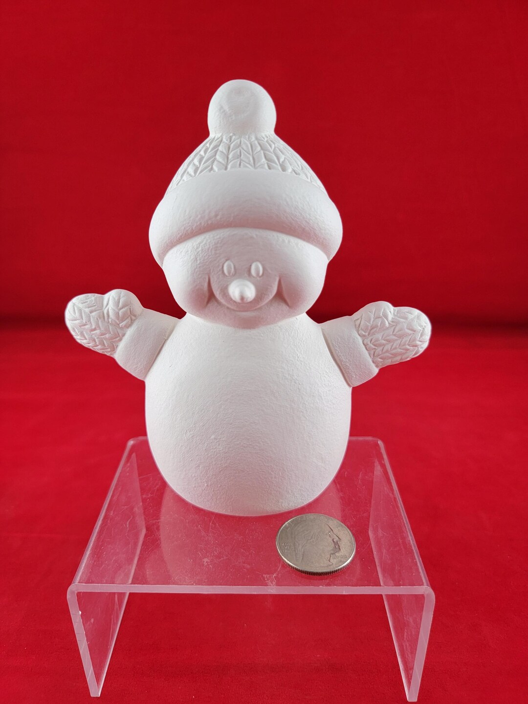 Ceramic Snowman Figurine, Clay Magic "bundle up Snowman", Cute Baby ...