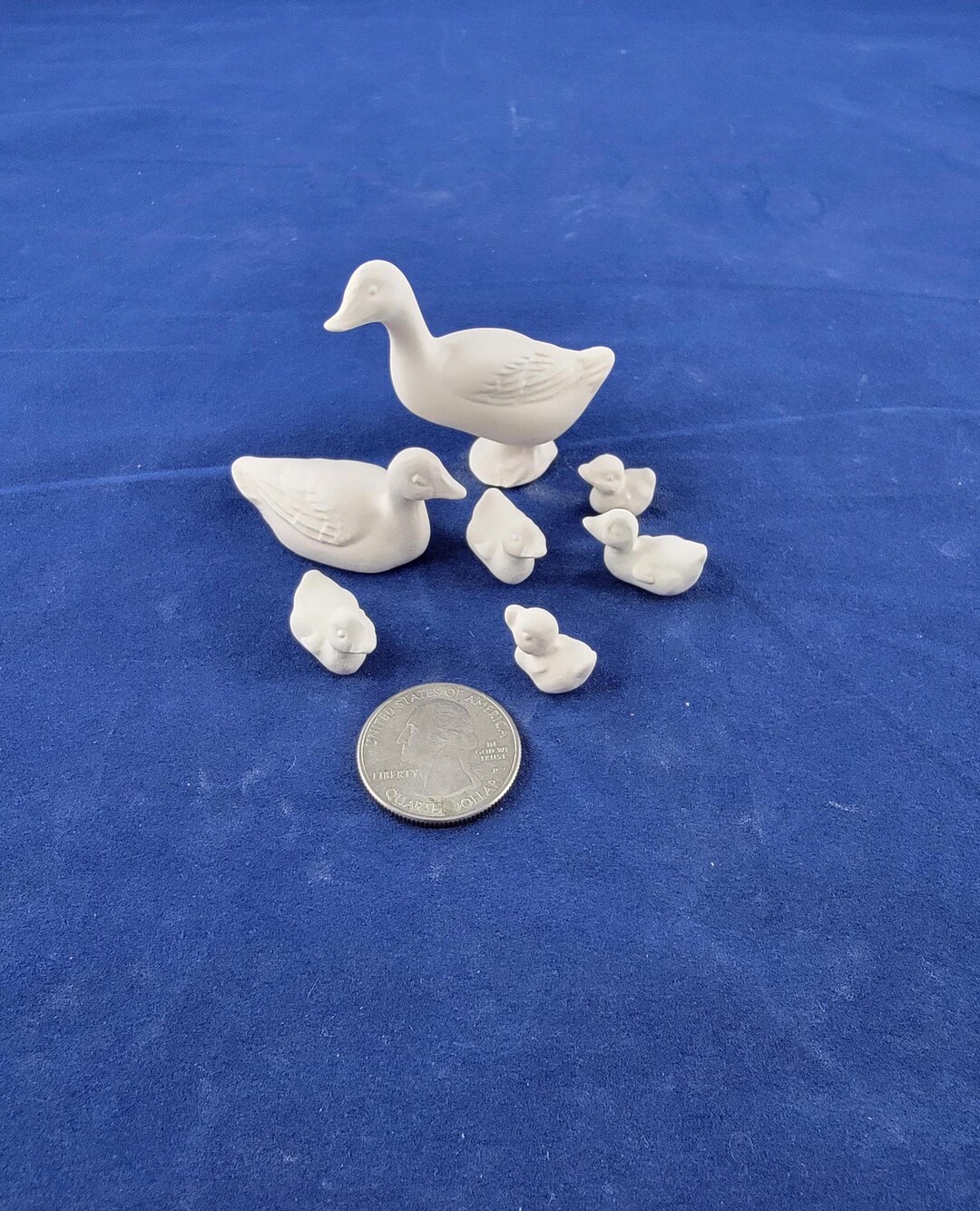Ceramic Duck Family, Miniature Ducks, Mini Ducks, Ready to Paint Ducks ...