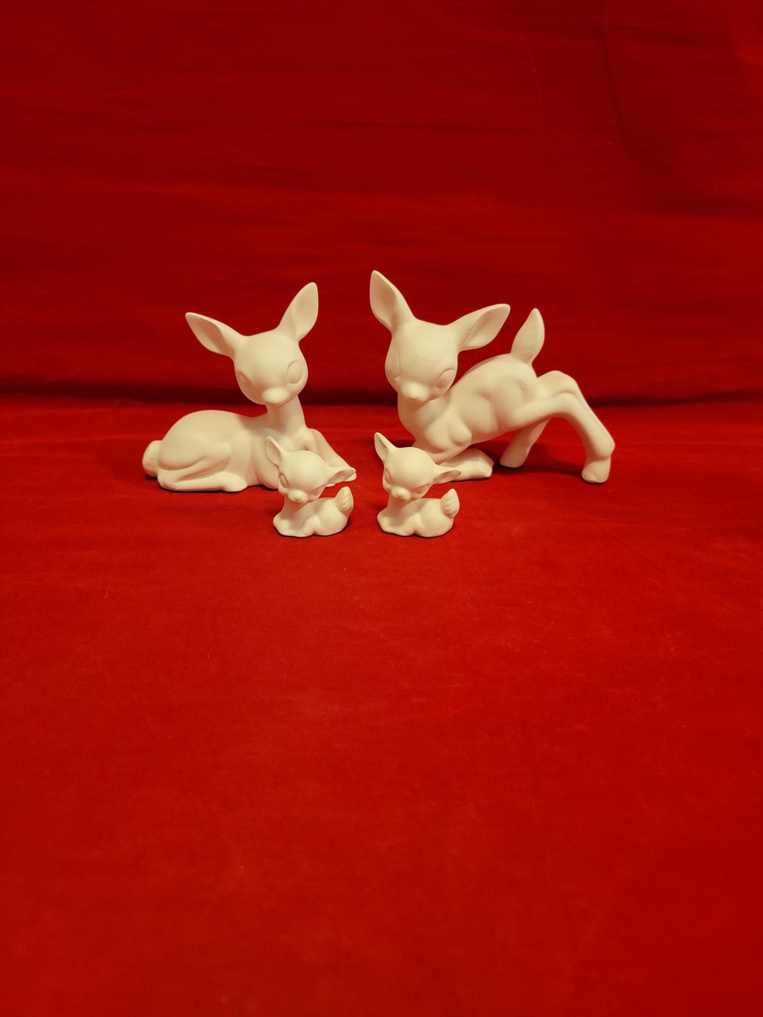 Ceramic Deer Family, Ceramic Bisque Deer Family, Ready to Paint, U ...