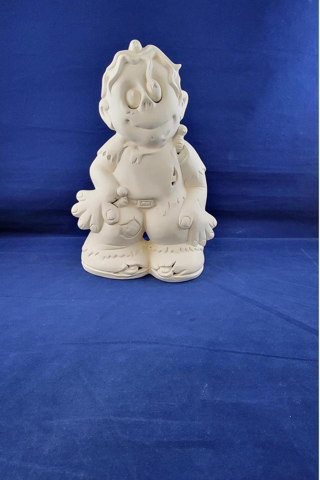 Ceramic Zombie Junior, Clay Magic Monster, Halloween Monster, Ready to ...