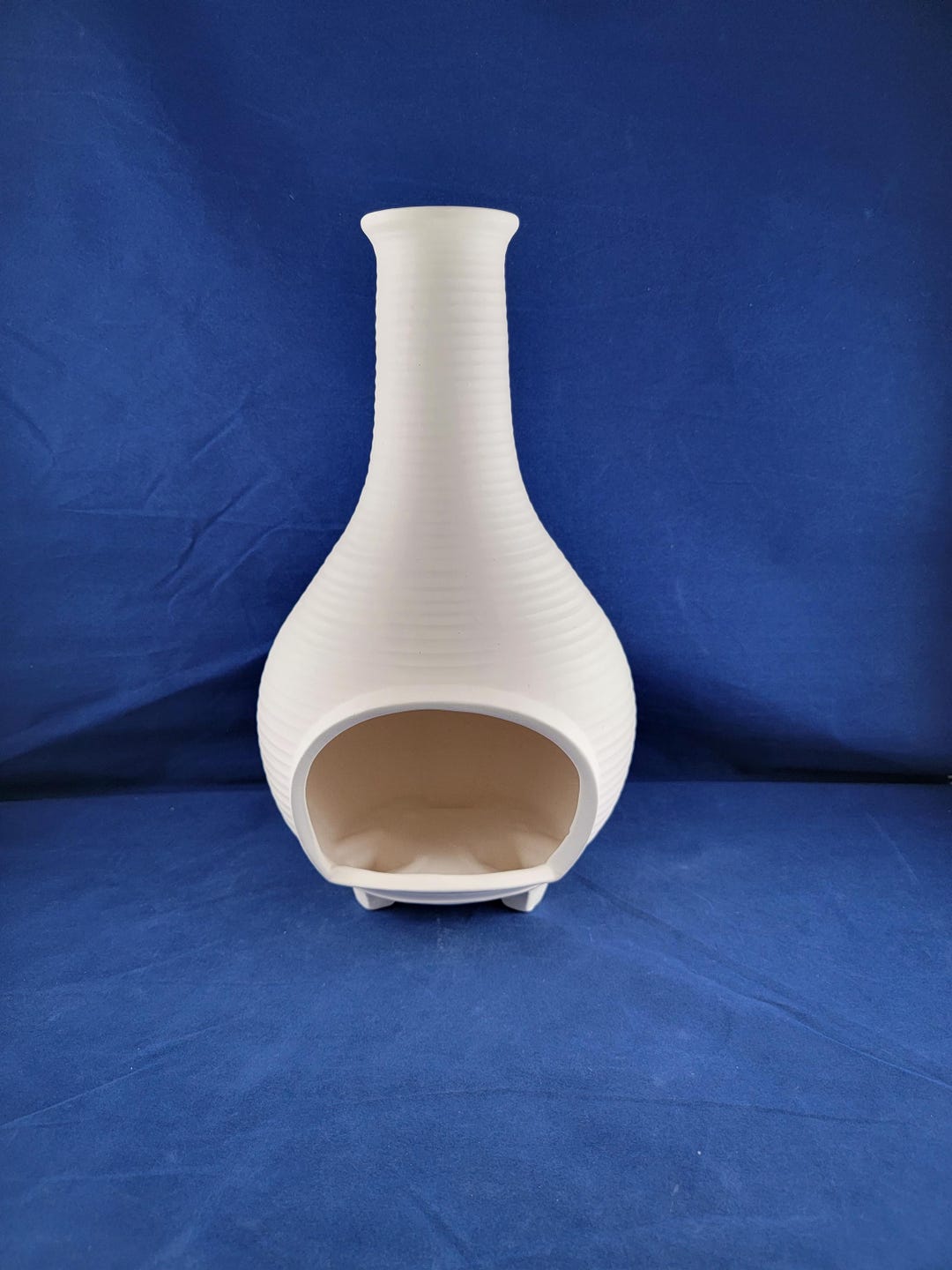 Ceramic Chiminea, AS IS Chiminea, Ceramic Fire Pit, Ready to Paint ...