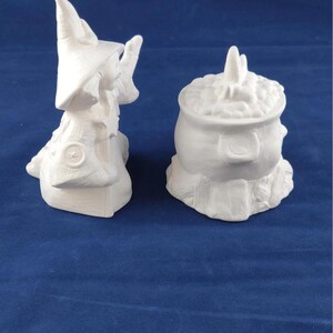 Ceramic Witch and Cauldron, Ceramic Halloween Decoration, Halloween ...