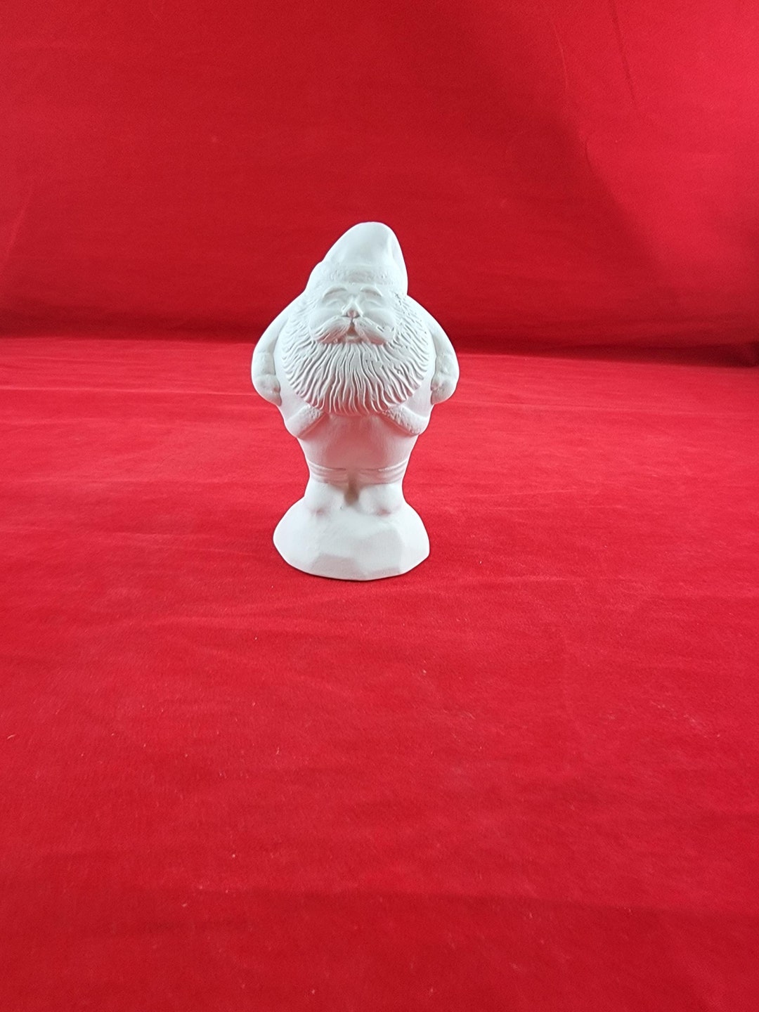 Ceramic Santa Figurine, Ceramic Roly Poly Santa, Ready to Paint Santa ...