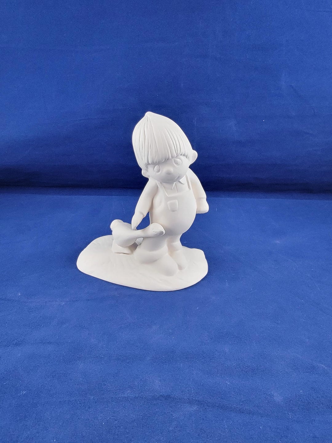 Ceramic Boy With Goose Figurine, Ceramic Farm Boy Figurine, Collectible ...