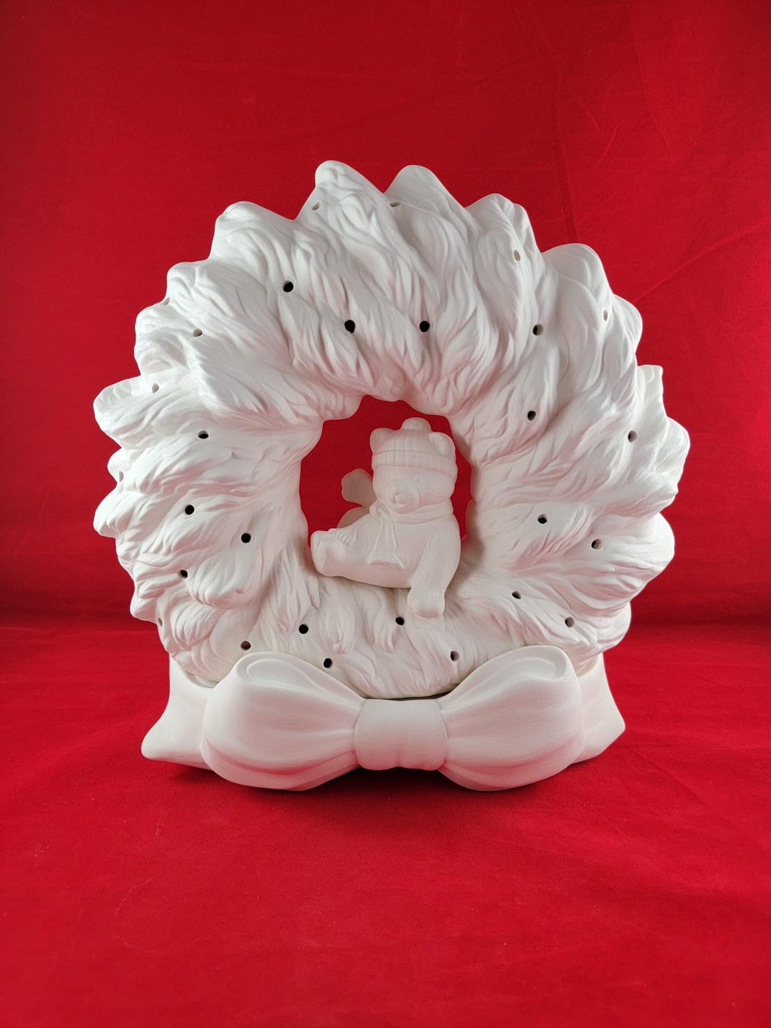 Ceramic Wreath, Ceramic Wreath With Teddy Bear, Tampa Bay Wreath With ...