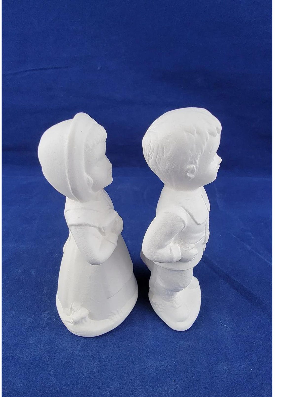 Ceramic Pilgrims, Small Pilgrim Children, Ceramic Pilgrim Decor, Ready ...