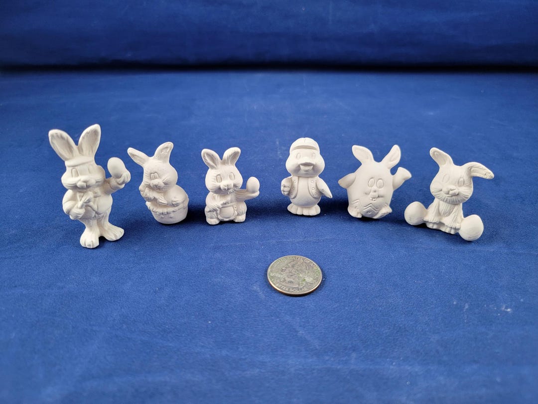 Ceramic Easter Figurines, Easter Bunny and Friends, Easter Decoration ...