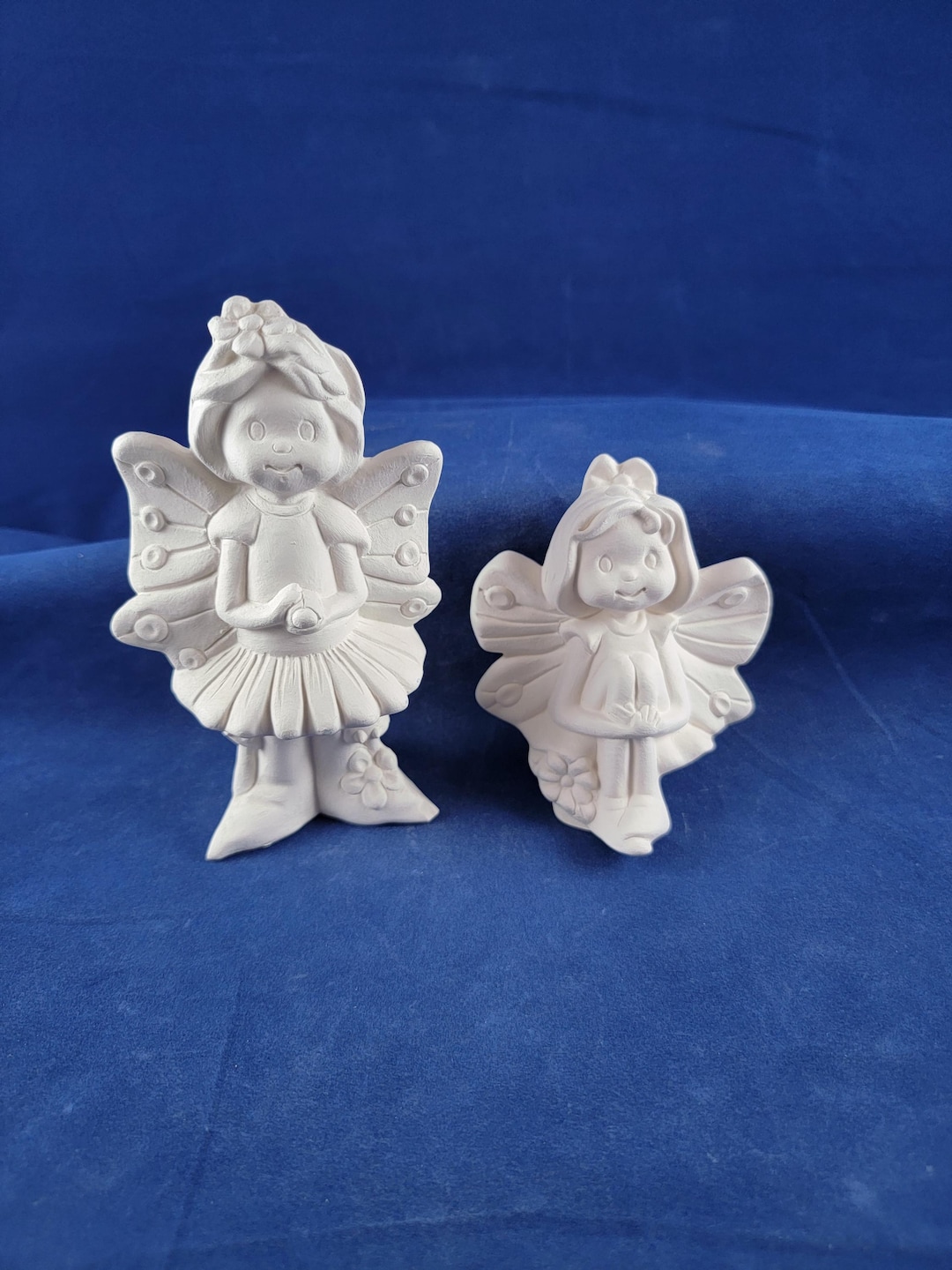 Ceramic Fairies (set of 2), Ceramic Bisque Fairy, Cute Fairies, Ready ...