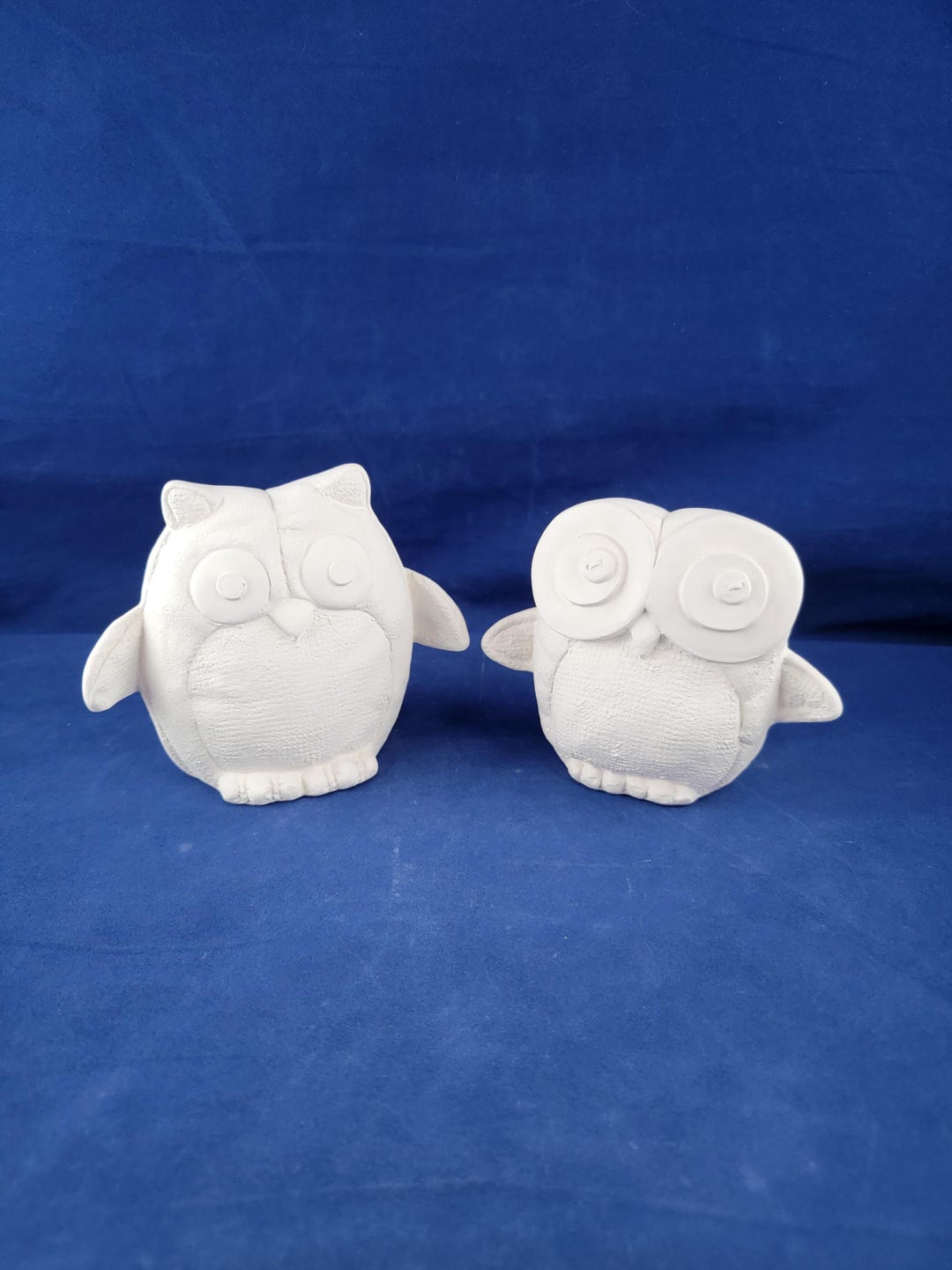 Ceramic Owls, Ceramic Bisque Owl Figurines (set of 2), Ready to Paint ...
