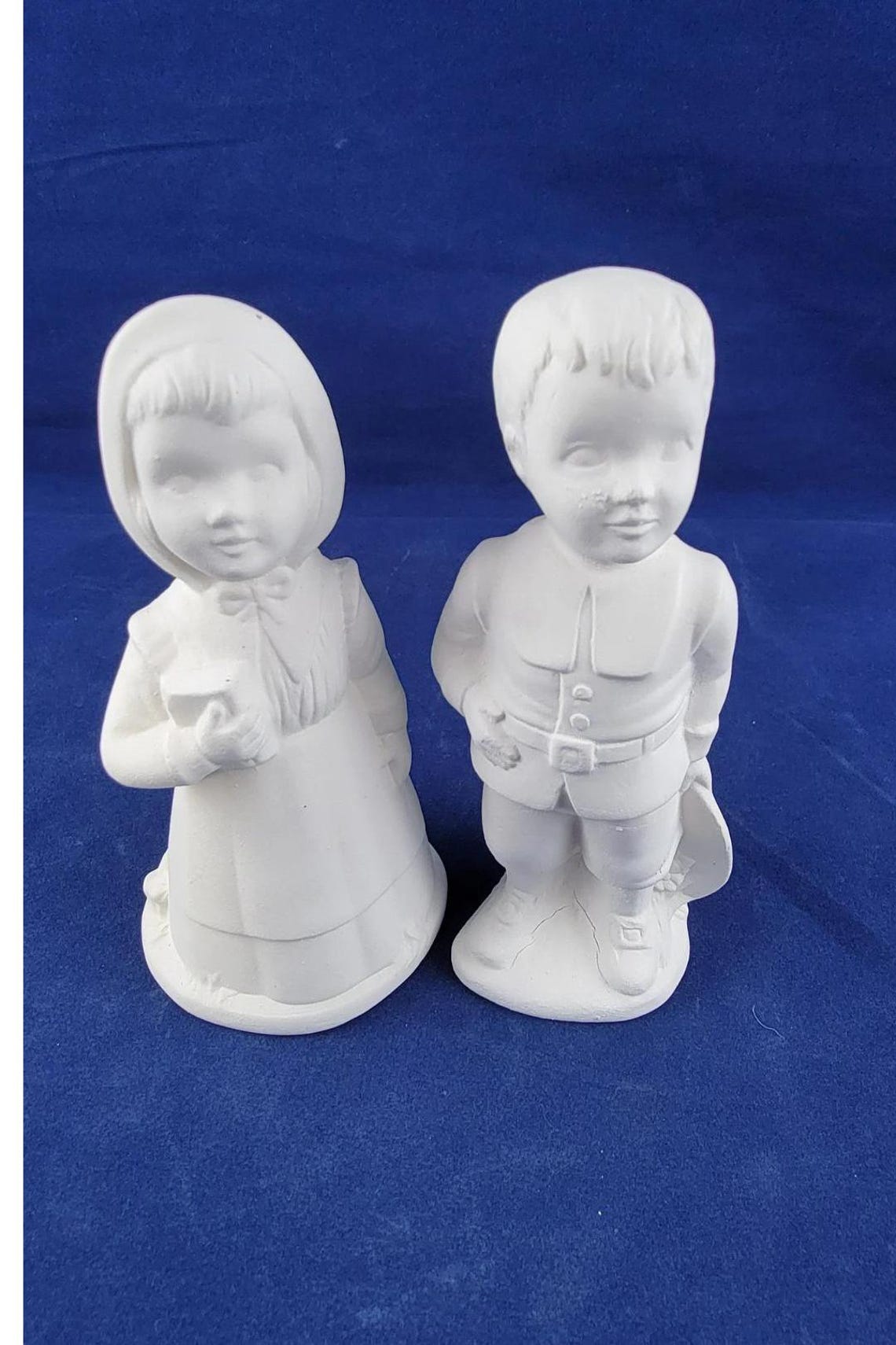 Ceramic Pilgrims, Small Pilgrim Children, Ceramic Pilgrim Decor, Ready ...