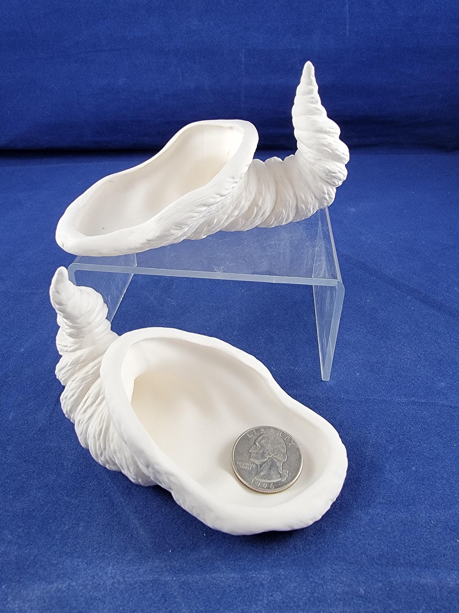 Ceramic Cornucopia (set of 2), Ceramic Thanksgiving Decoration, Ready ...