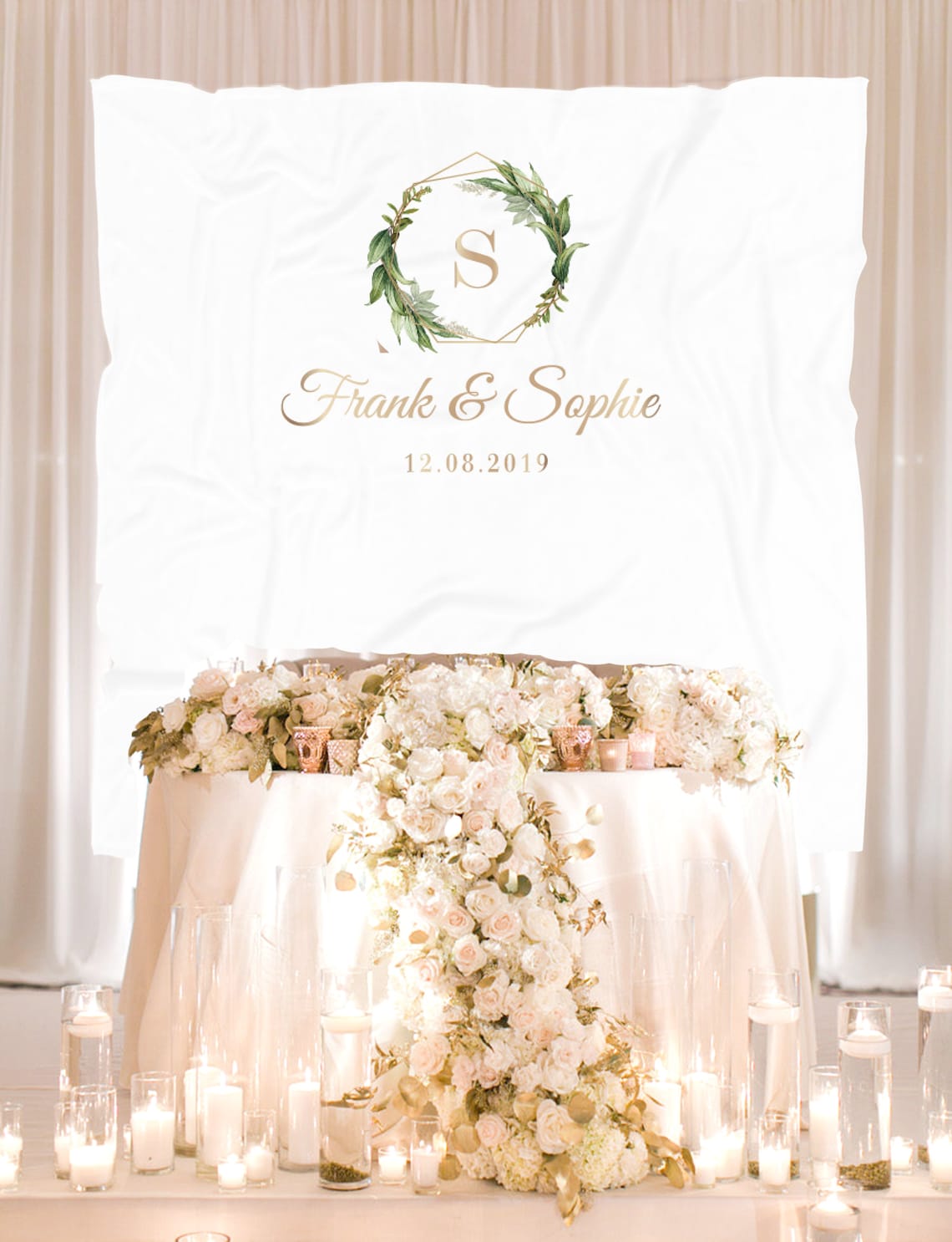 Digital Only Wedding Backdrop Banner Wedding Reception | Etsy