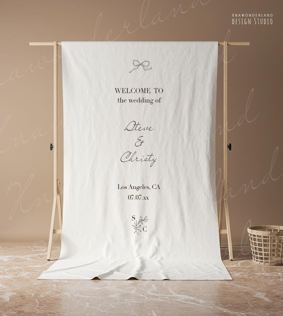 Custom Fabric Wedding Welcome Sign, Wedding Welcome Sign, Fabric ...
