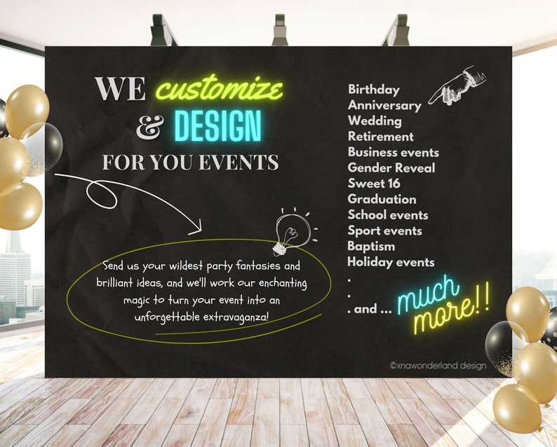 Custom Backdrop Banner, Backdrop Sign, Birthday Party Banner, Custom ...