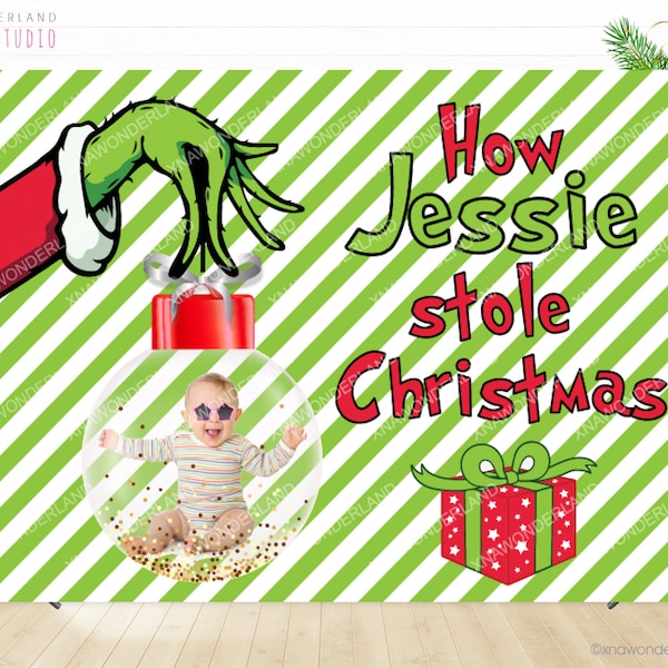 Grinch Backdrop - Etsy