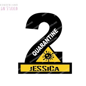 Quarantine Cake Topper, First Birthday, Caution Party, Stay Home ...
