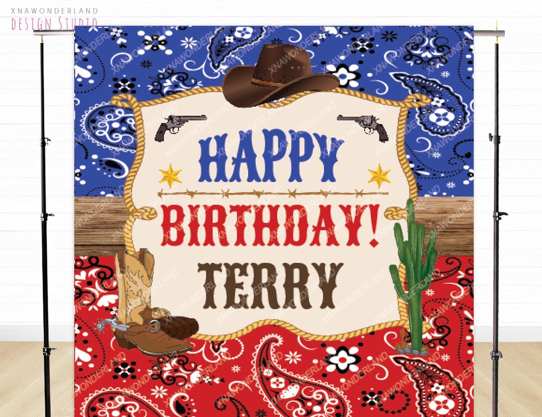 Western Cowboy Backdrop, First Rodeo Birthday, Rodeo Party Decor, Rodeo ...
