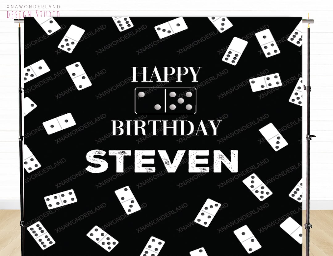 Domino Backdrop, Domino Party Banner, Domino Birthday, Gamble Backdrop ...