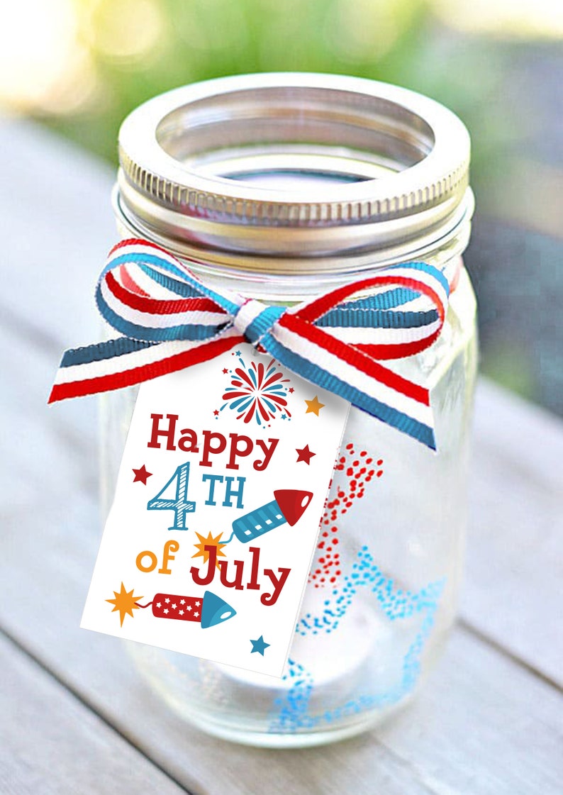 Forth of July PRINTABLE, Fourth of July Gift Tags, July 4th Instant ...