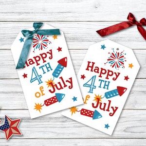 Forth of July PRINTABLE, Fourth of July Gift Tags, July 4th Instant ...