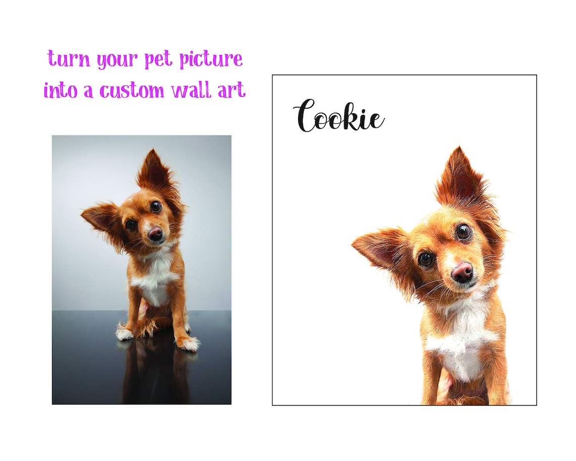 Custom Pet Portrait Printable, Custom Pet Portrait, Pet Art Print, Pet ...