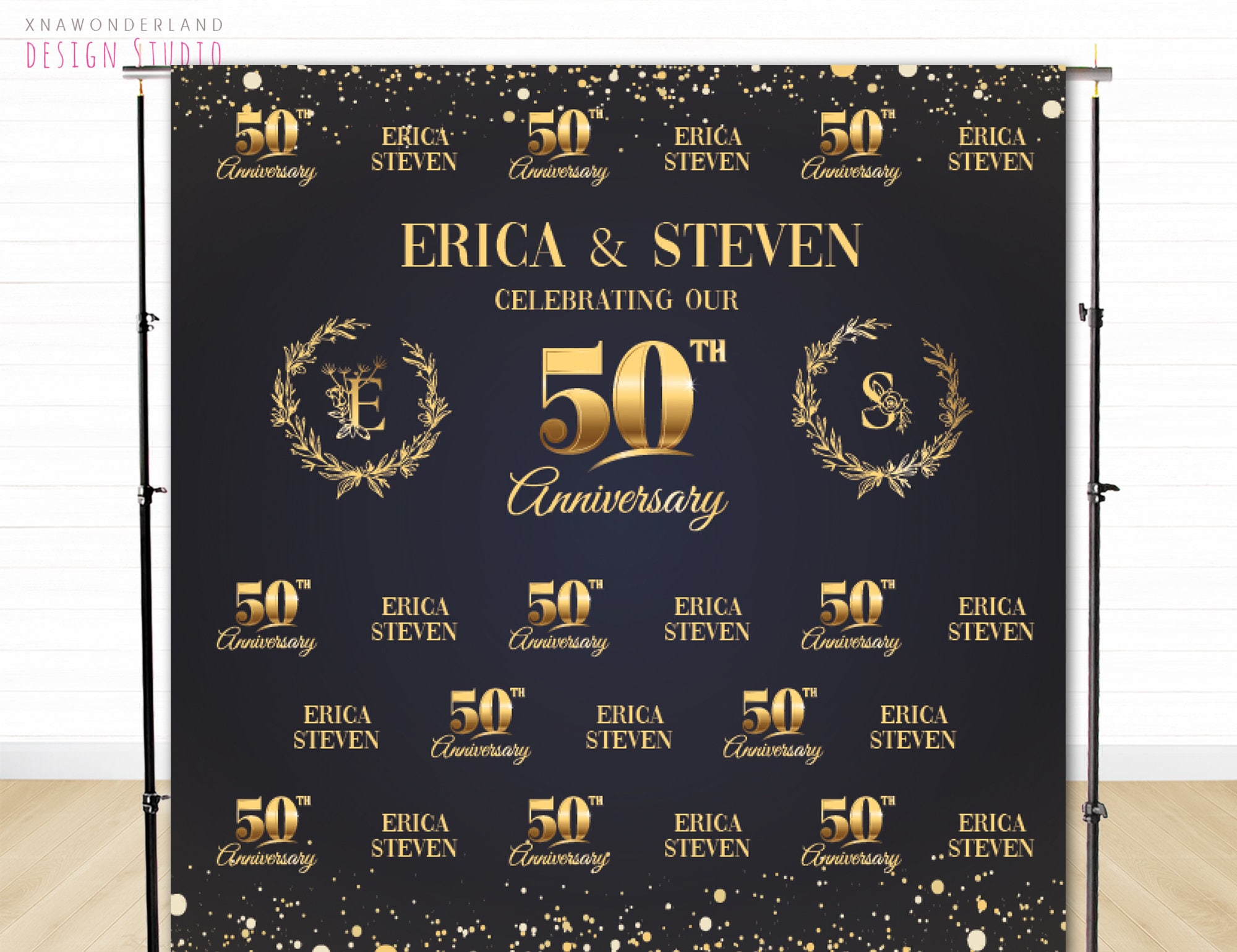 50th Anniversary Photo Backdrop Golden Anniversary Backdrop | Etsy