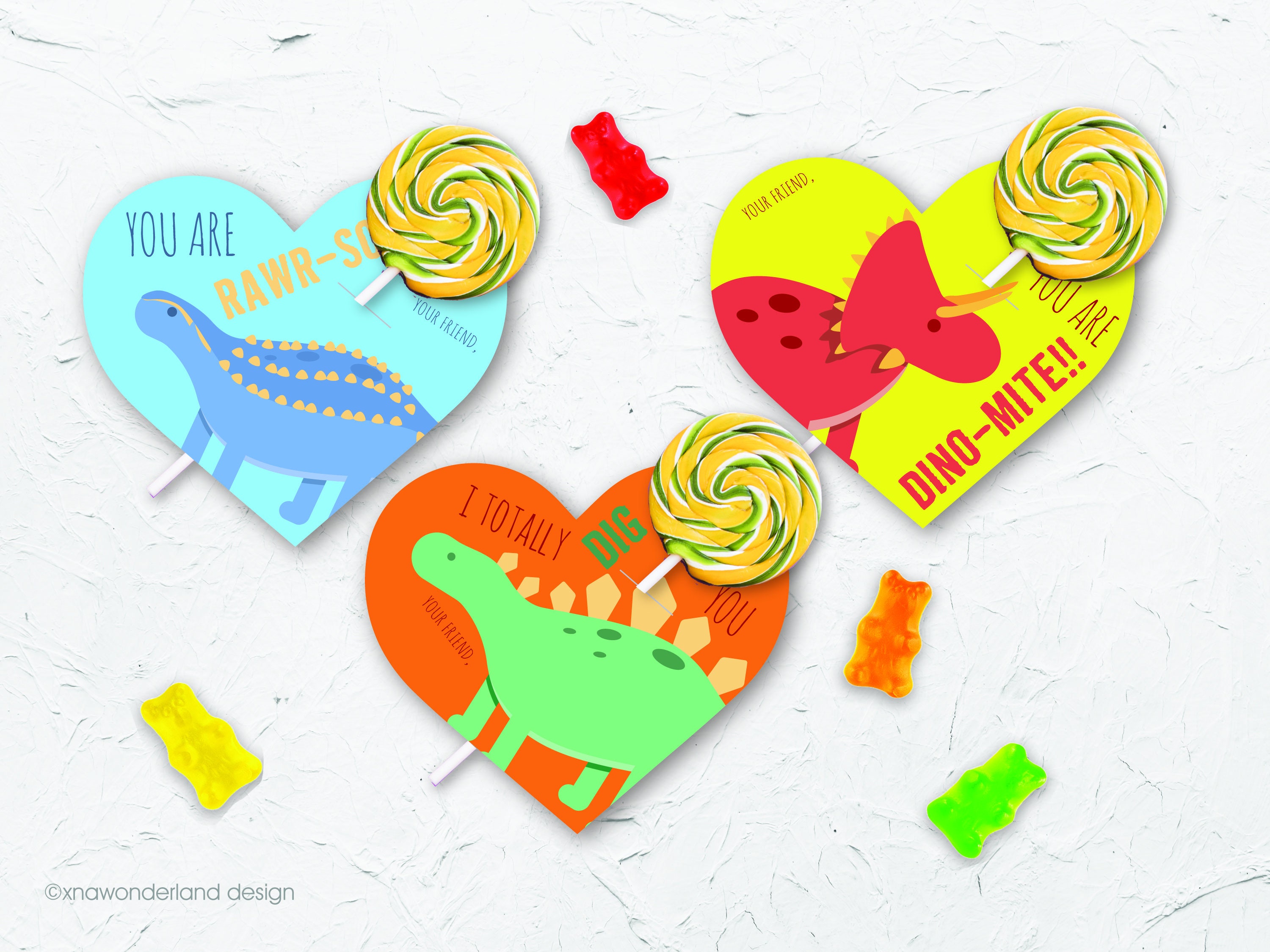 Valentines Day Dinosaur Gift, Lollipop Holder, Dino Gift Card, Dinosaur ...