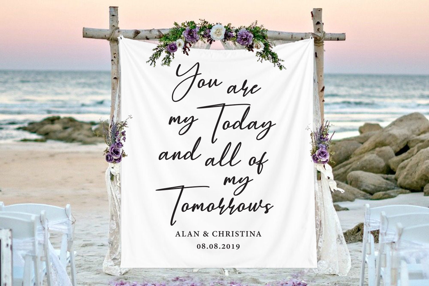 Letter Writing Rustic Wedding Backdrop Fabric Wedding - Etsy