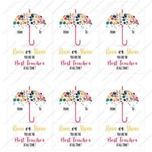 PRINTABLE Download, Teacher Appreciation Gift Tags, Teacher Thank You ...