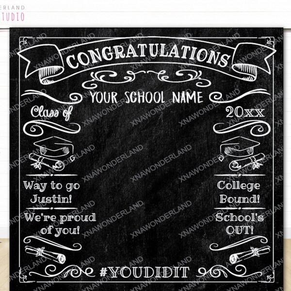 Chalkboard Grad - Etsy