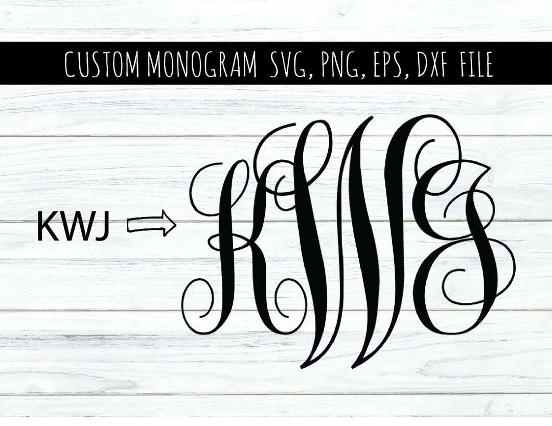 Custom Monogram Logo, Monogram Letters, Script Monogram Logo, Custom ...