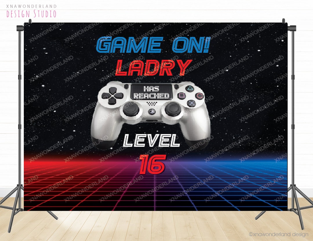 Game Level Backdrop, Game on Birthday, Video Game Birthday, Game Truck ...