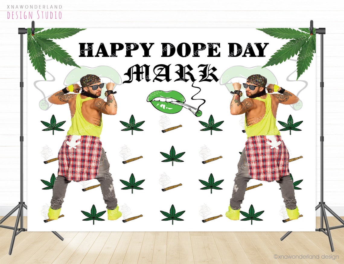 Digital only Marijuana Birthday cannabis backdrop happy - Etsy España