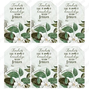 PRINTABLE Download, Teacher Appreciation Gift Tags, Teacher Thank You ...