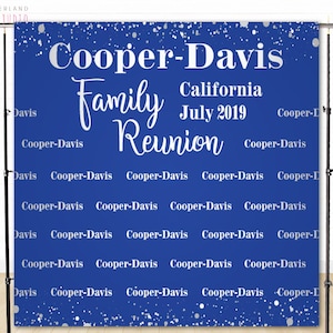 Family Reunion Backdrop, Custom Family Reunion, Black Gold Backdrop ...
