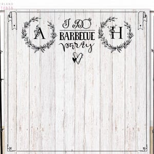 I DO Bbq Wedding Shower Backdrop, Wedding Barbecue Party Banner, I Do ...