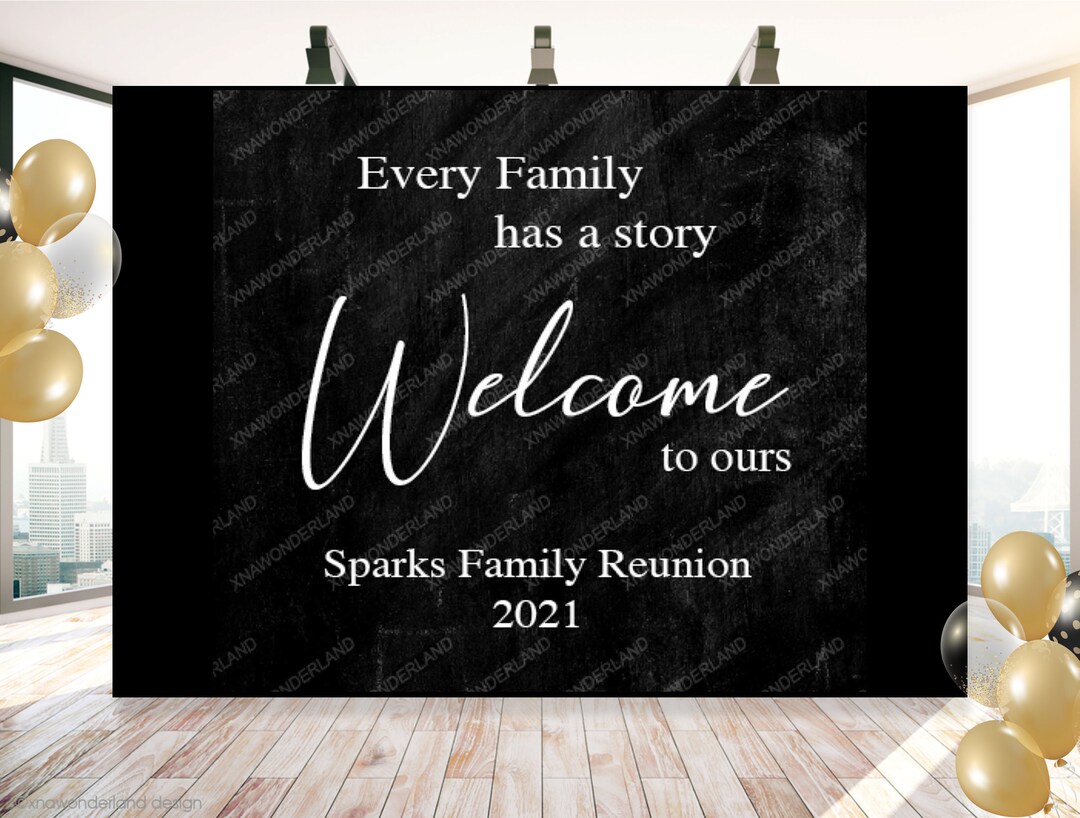 Custom Family Reunion Backdrop, Personalized Family Reunion Party ...