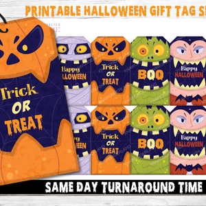 Halloween Favor Tags, Halloween Tags, Ghost Halloween Tags, Boo Tags ...