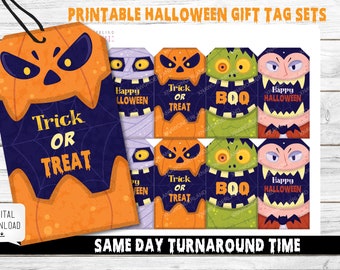 Halloween Favor Tags, Halloween Tags, Ghost Halloween Tags, Boo Tags ...