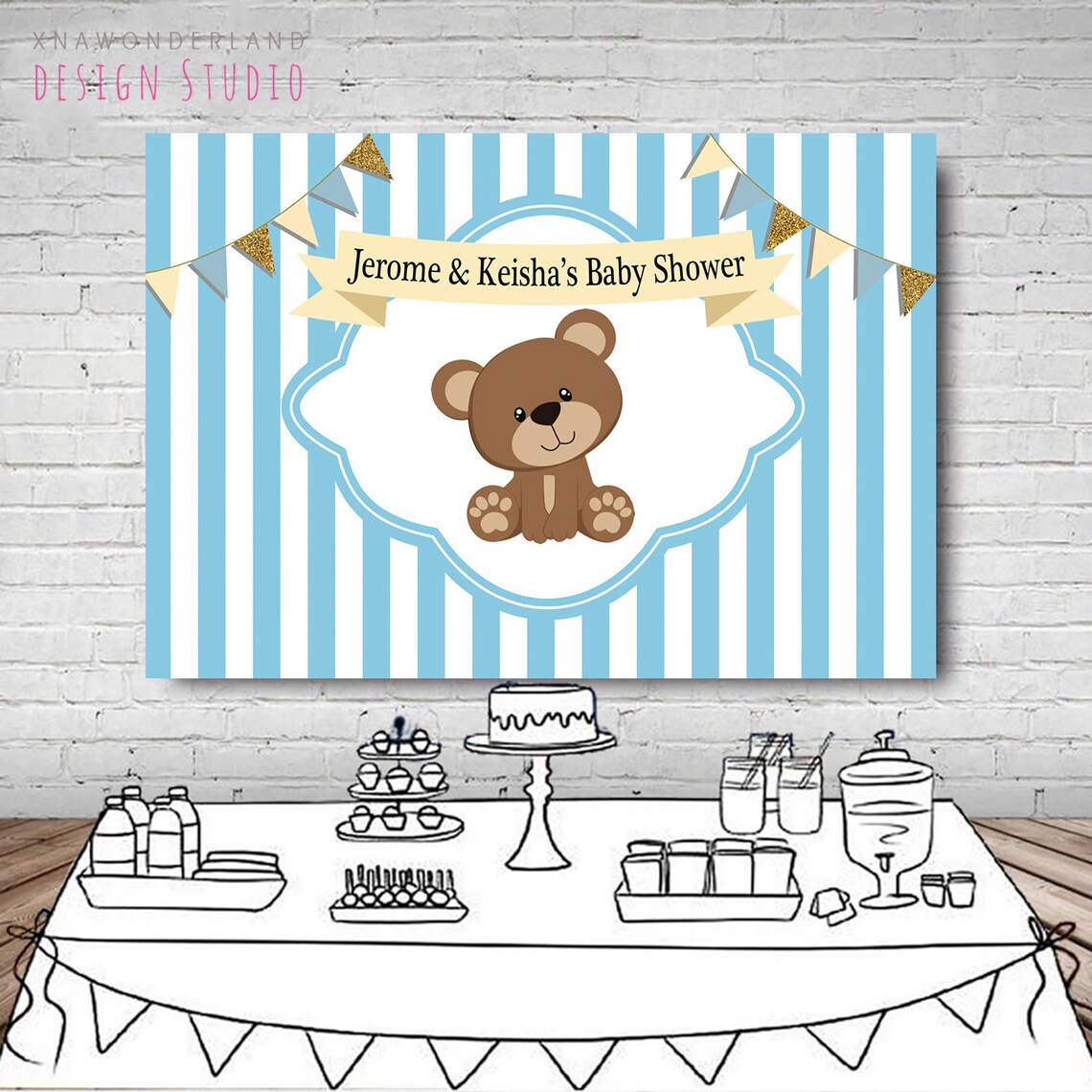 Teddy Bear Backdrop Teddy Bear Banner Teddy Bear Party | Etsy