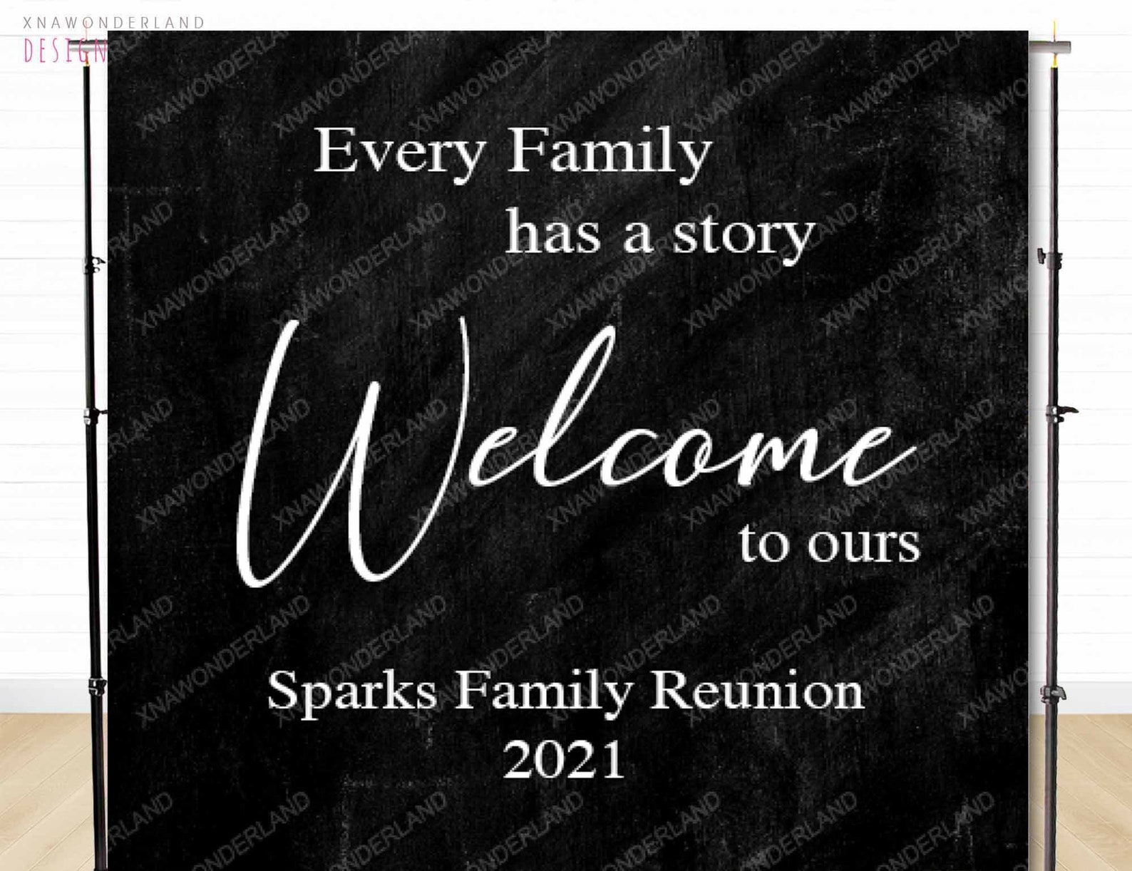 custom-family-reunion-backdrop-chalkboard-family-reunion-etsy