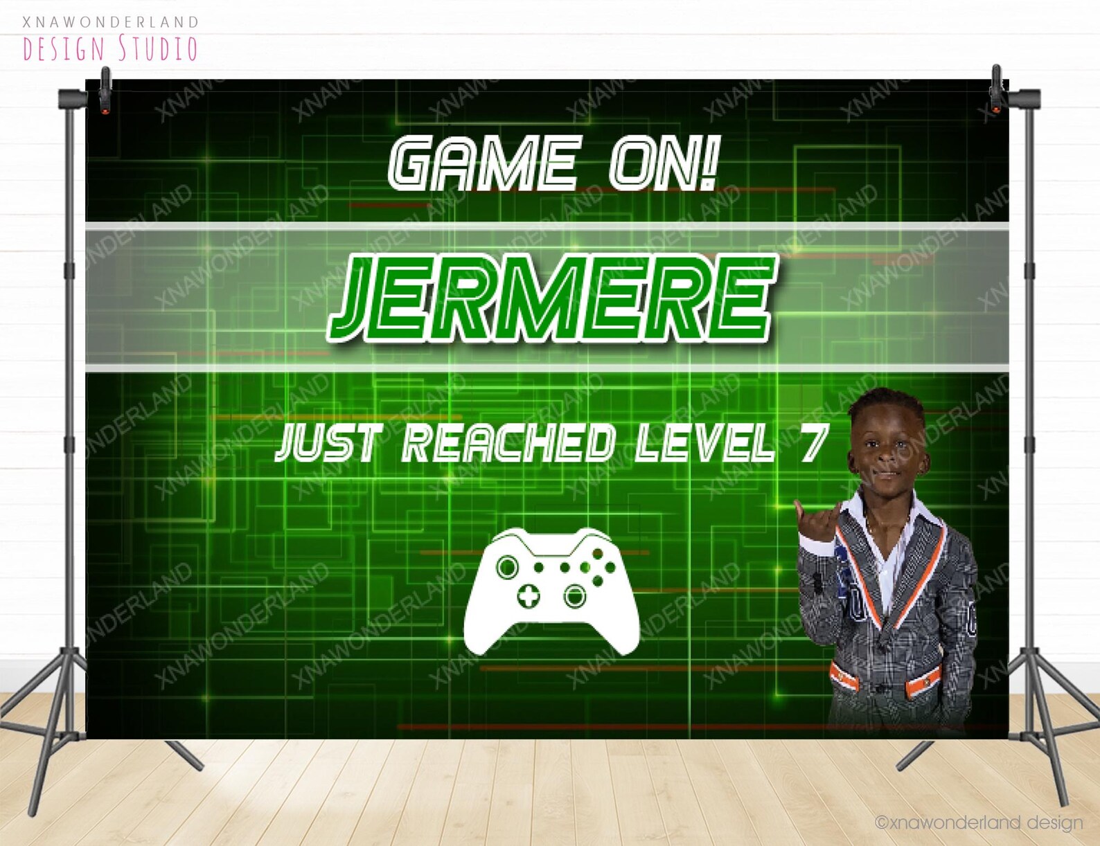 Game Level Backdrop, Game on Birthday, Video Game Birthday, Video Game ...