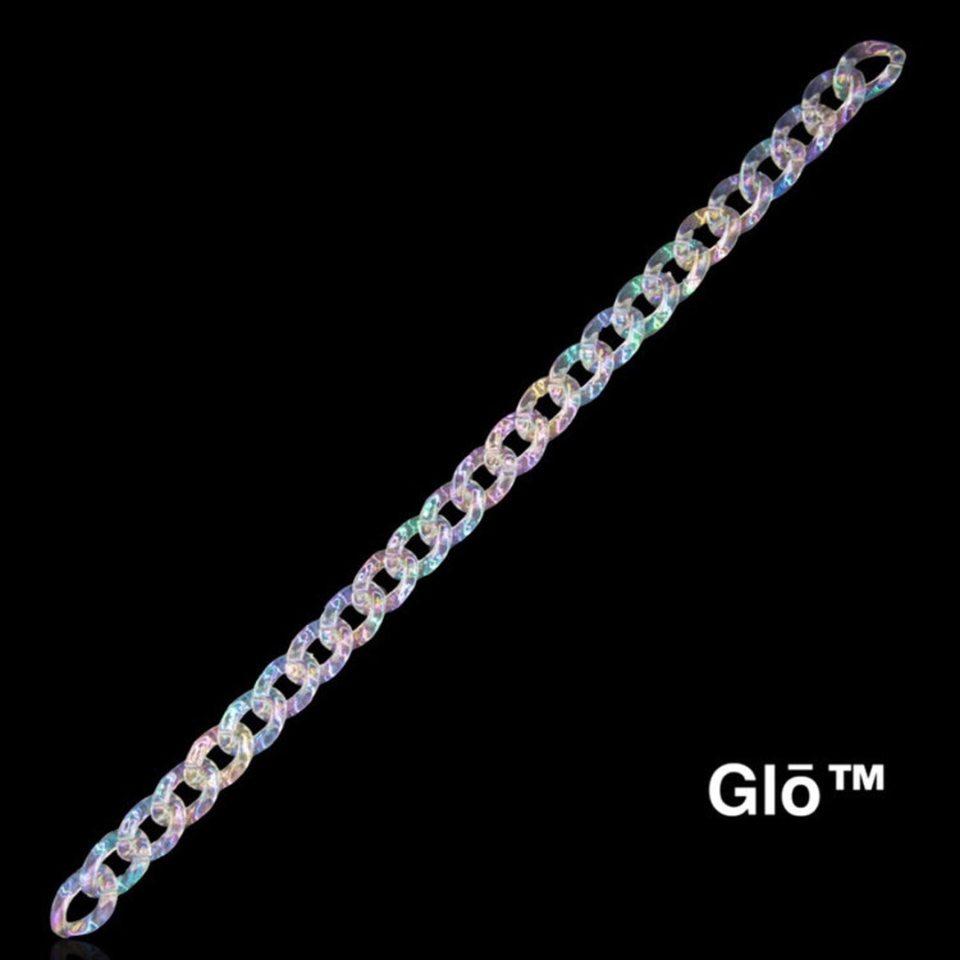 Opal Medium Cuban Link Bracelet. Acrylic Glass Chain. - Etsy