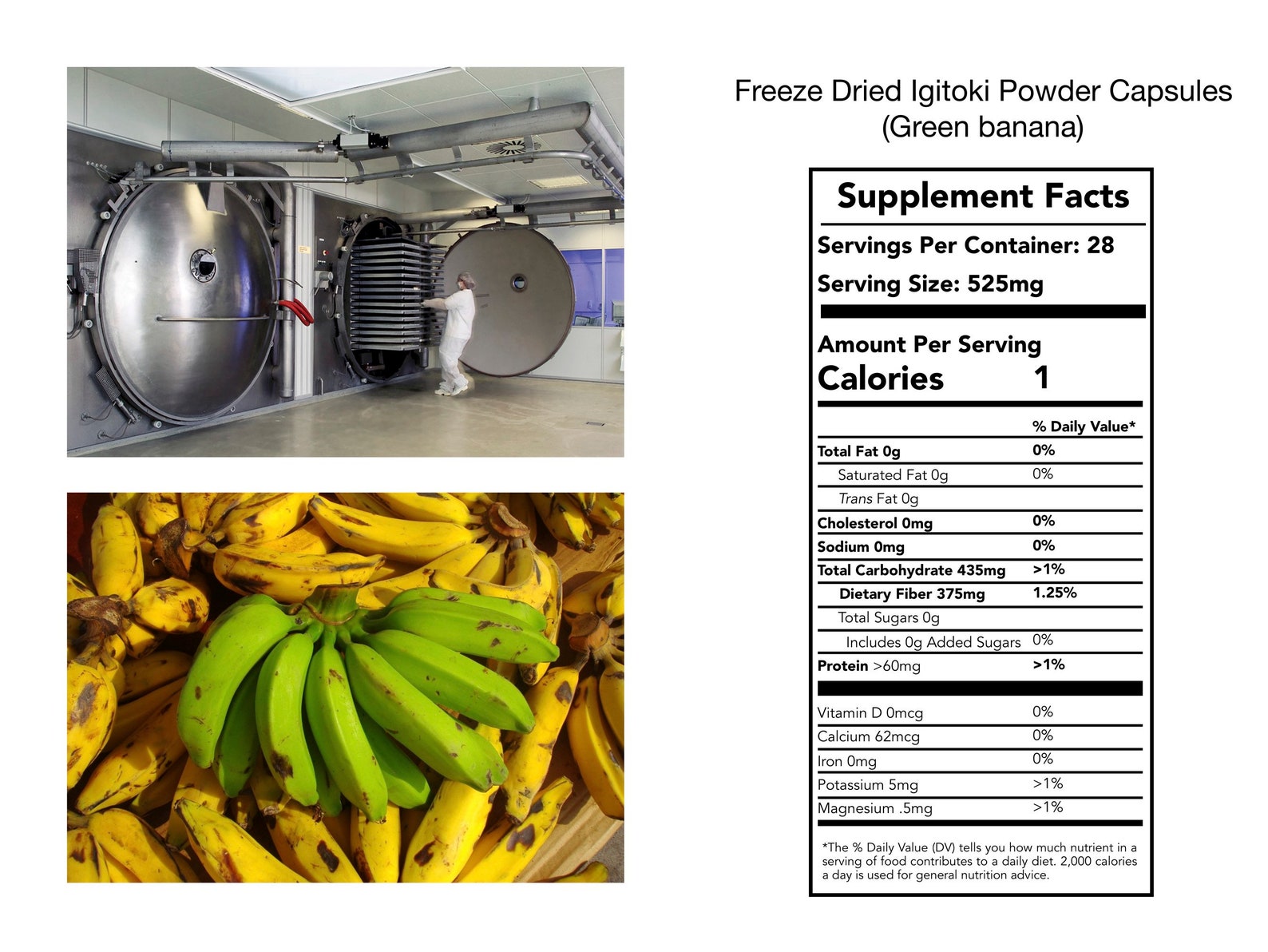 Igitoki Freeze dried Unripe Green Banana powder in enteric | Etsy