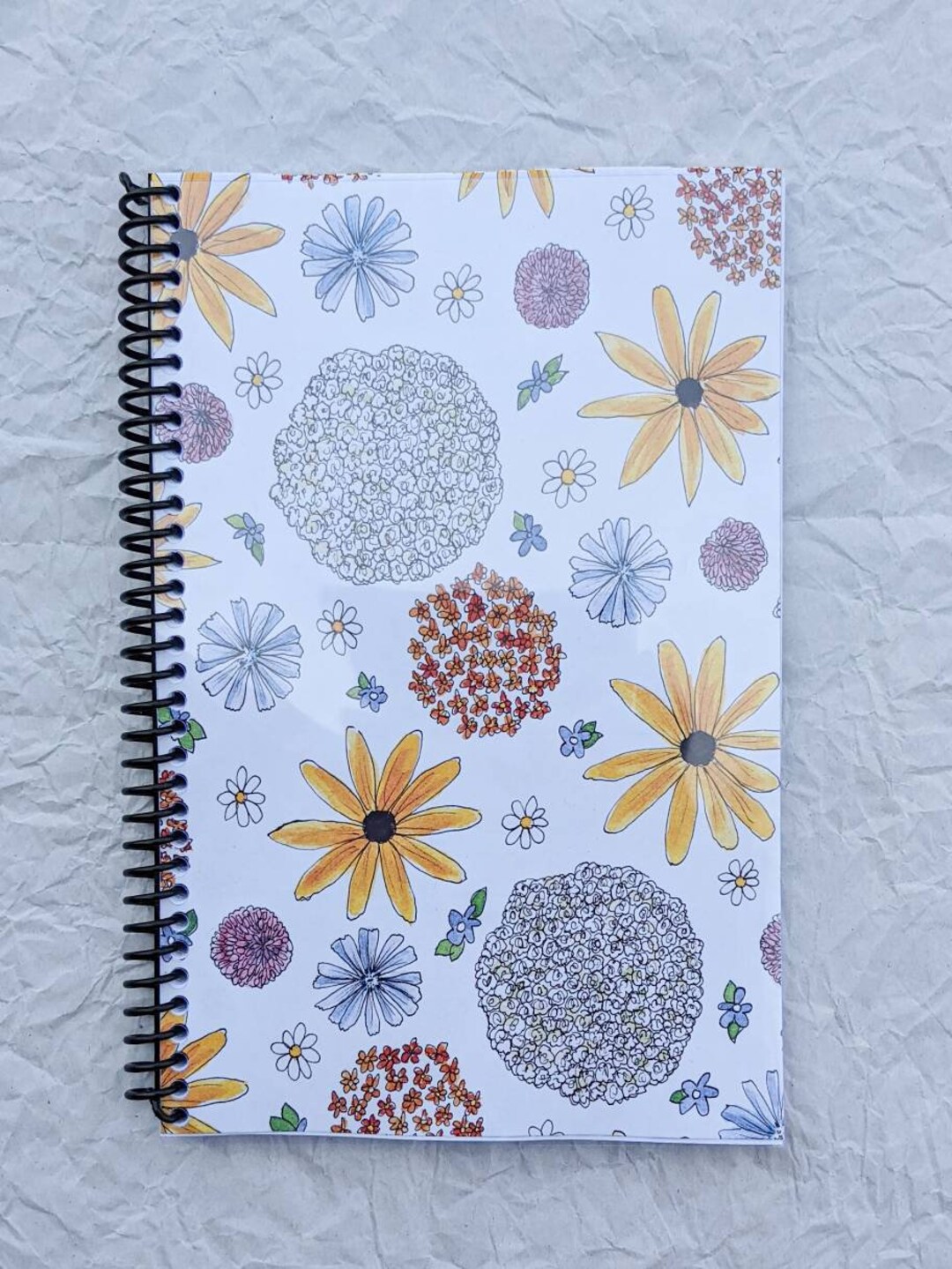 Wildflower Spiral Bound Lined Notebook - Etsy