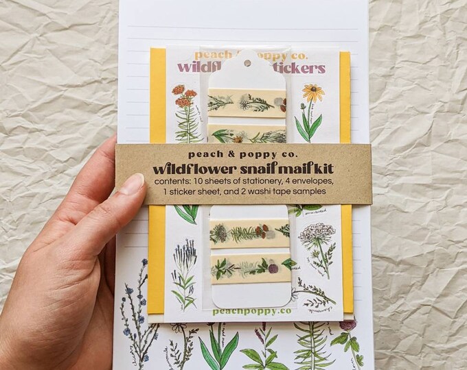 Wildflower Snail Mail Letter Writing Set, Pen Pal Kit, Floral ...